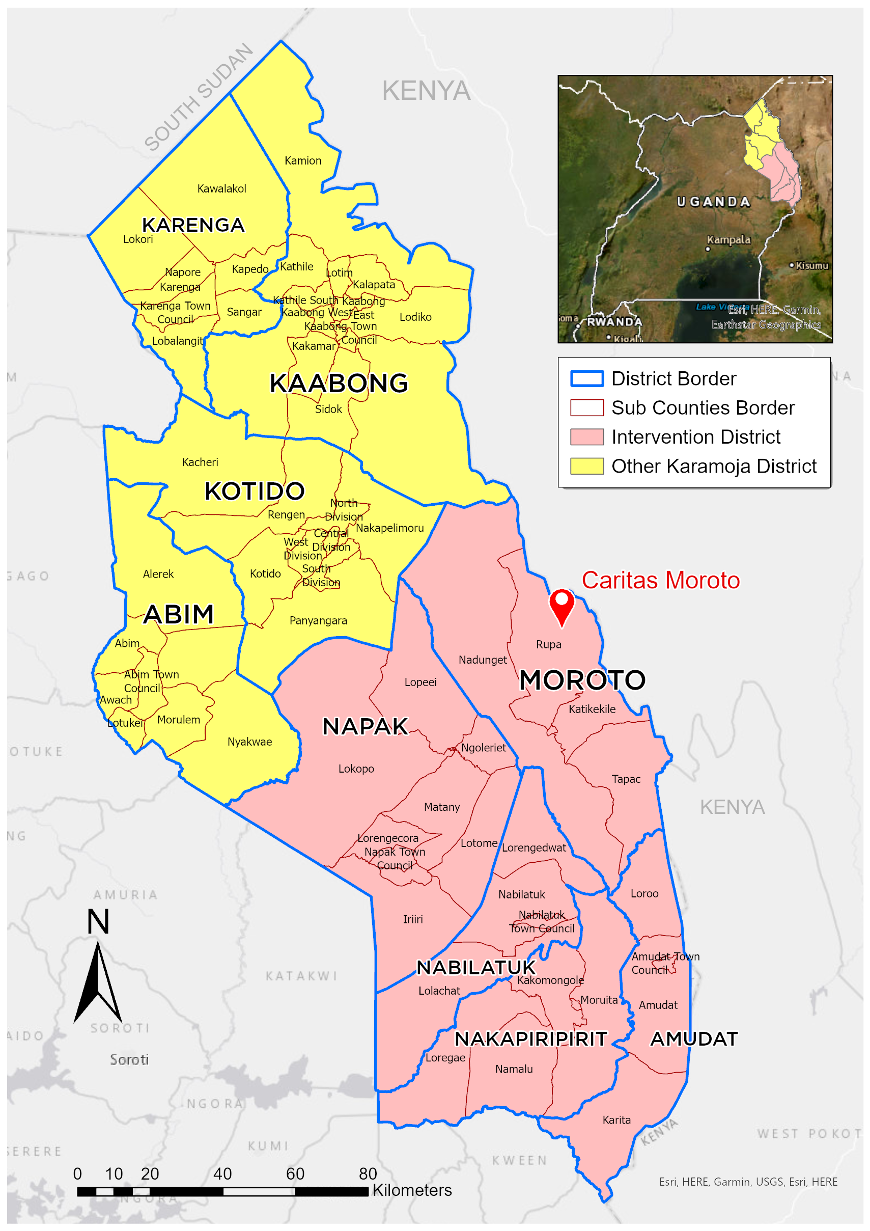 Where we Work – Caritas Moroto Diocese